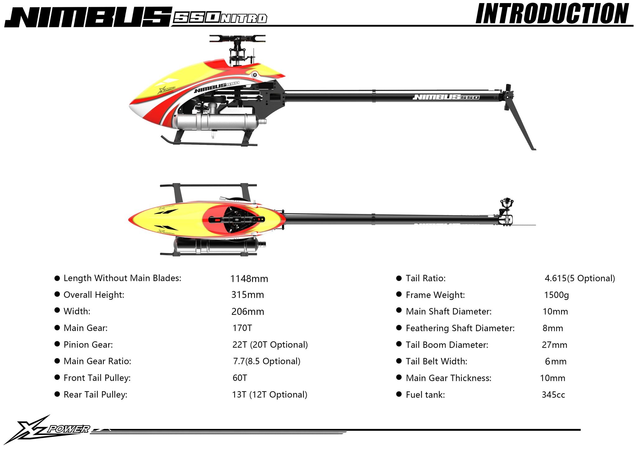 Nimbus Nitro Kit w/o Blades – Cajun Aircraft